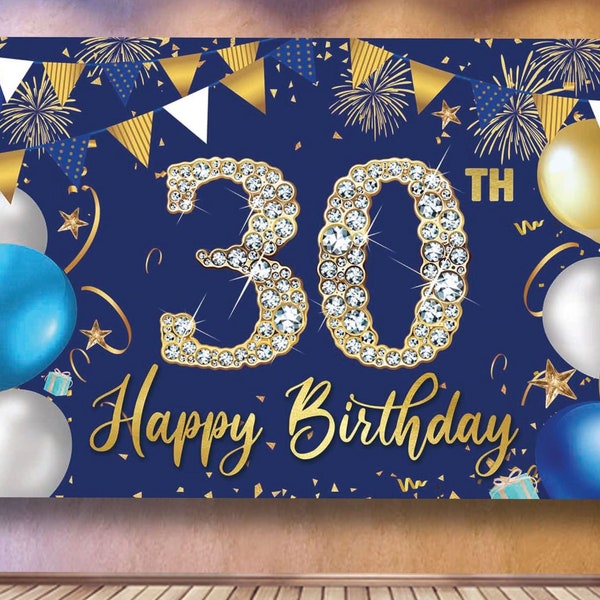 30th Birthday Banners Men - Etsy