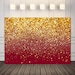 Red and Gold Backdrop Gold Spots Bokeh Backdrop Vinyl Photo Background ...