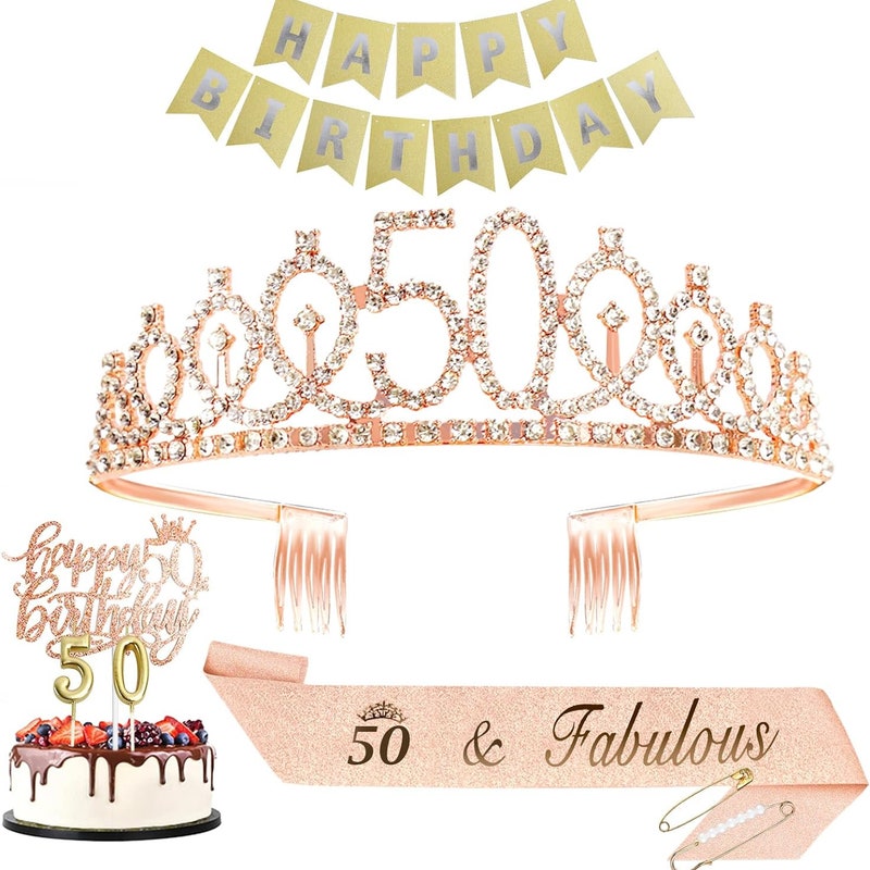 50th Birthday Crown - Etsy