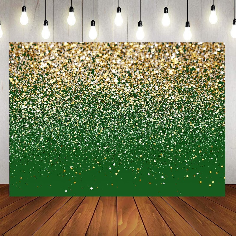 Green and Gold Backdrop - Etsy