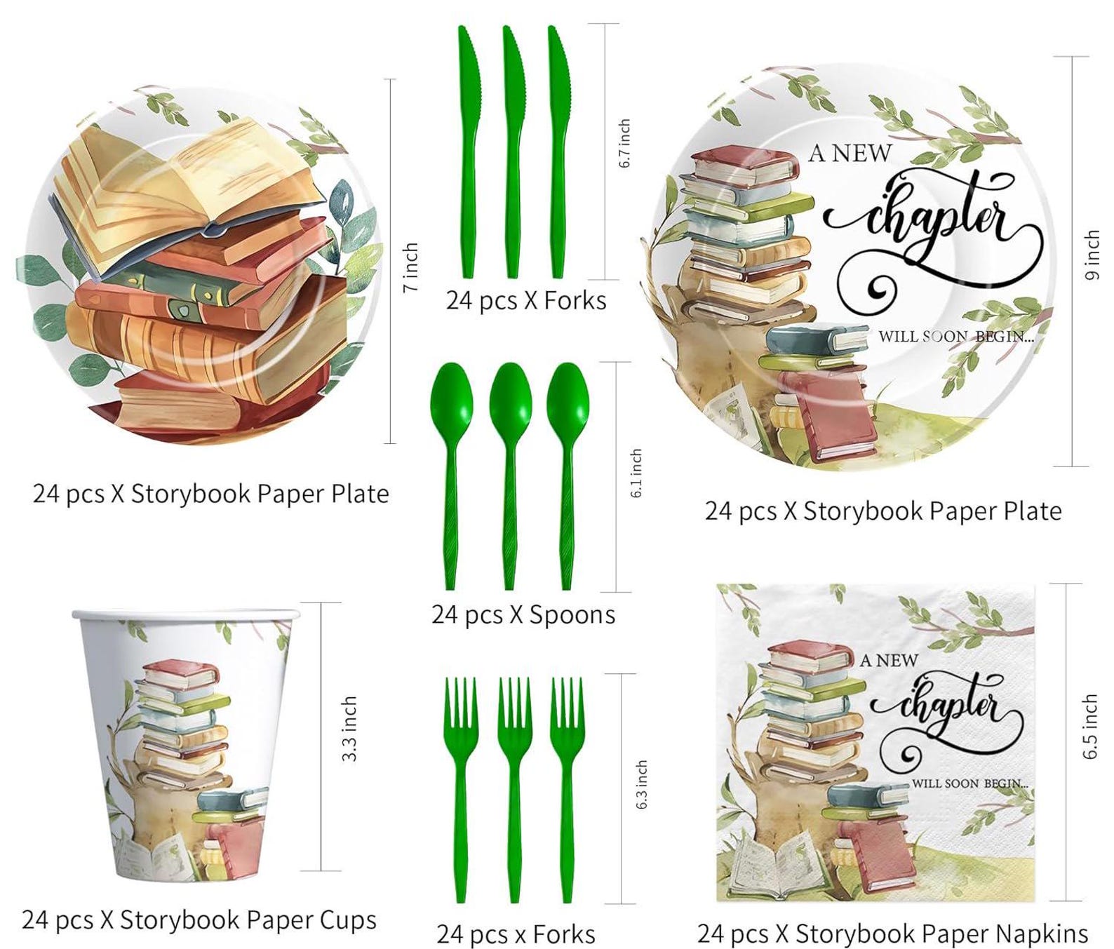 Storybook Baby Shower Plates, Napkins, Forks Disposable Tableware ...