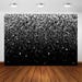 Black and Silver Glitter Backdrop Silver Spots Bokeh Backdrop Vinyl ...