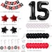 15th Birthday Decorations for Boys and Girls Black and Red, Black ...