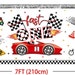 Fast One Birthday Backdrop Banner, Race Car Boys 1st Birthday Party ...