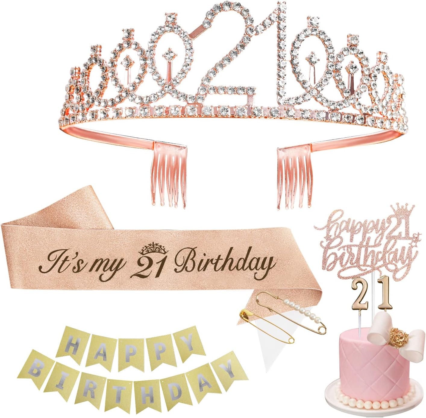 21st Birthday Sash and Tiara for Girls, It's My 21st Birthday Sash ...