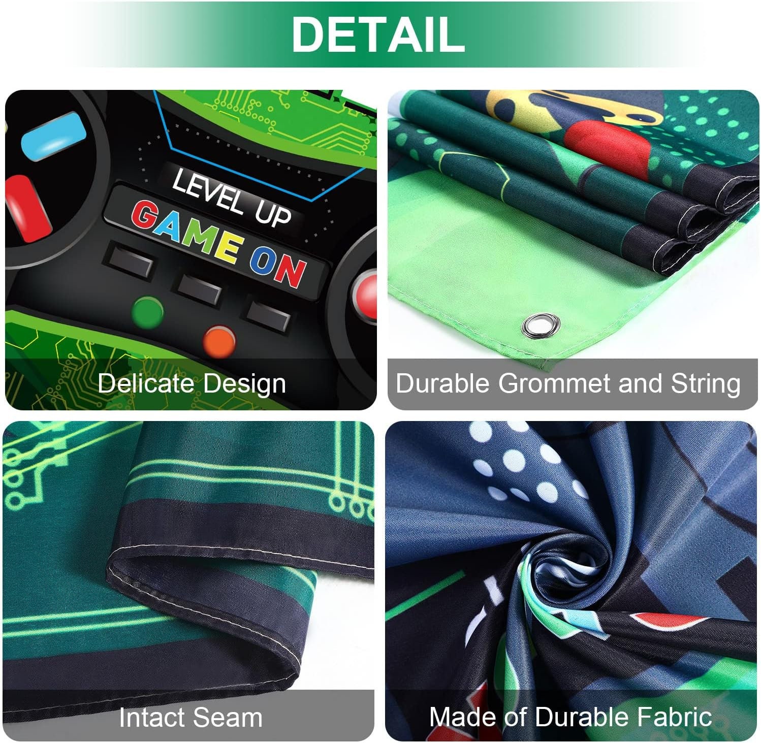 Video Game Happy Birthday Backdrop Game on Birthday Party Backdrop ...