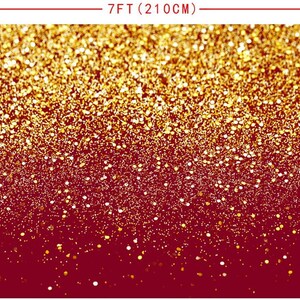 Red and Gold Backdrop Gold Spots Bokeh Backdrop Vinyl Photo Background ...