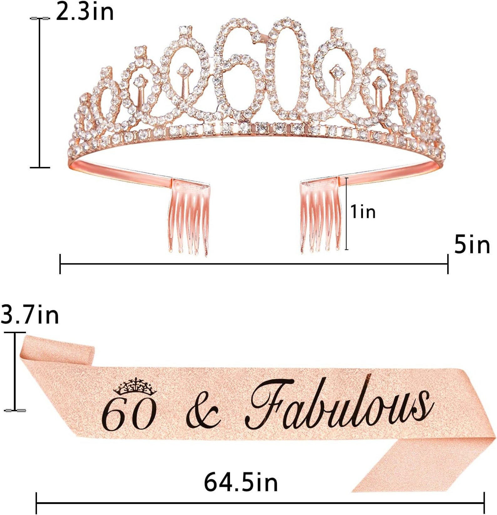 60th Birthday Sash and Tiara for Women 60 and Fabulous - Etsy