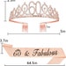 60th Birthday Sash and Tiara for Women 60 and Fabulous - Etsy
