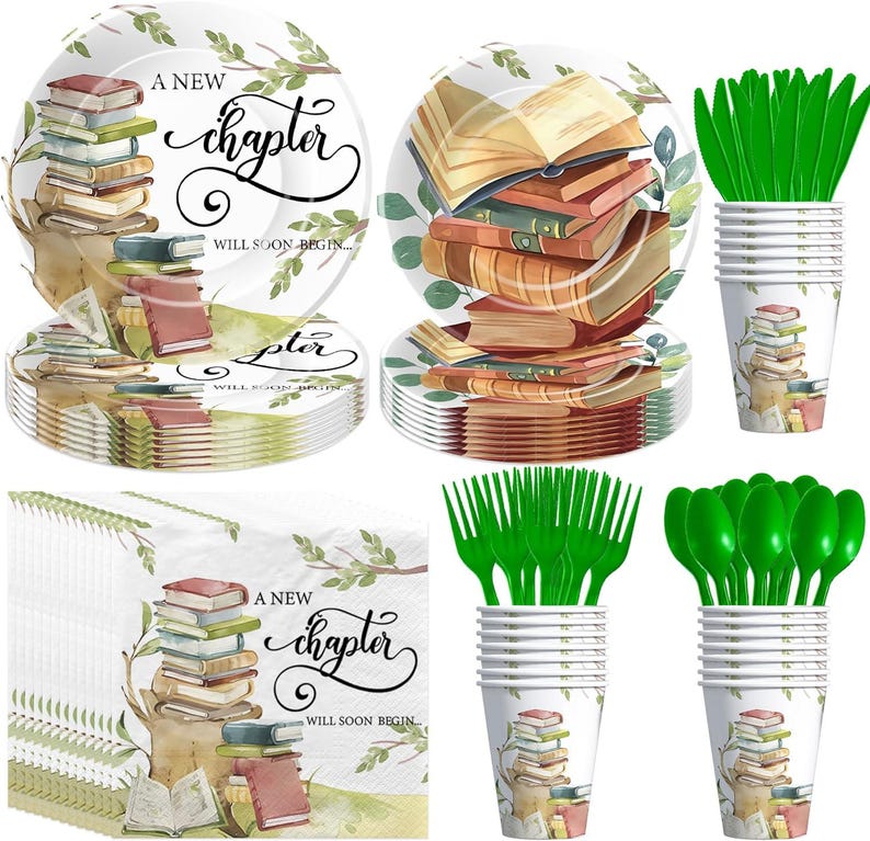 Storybook Baby Shower Plates, Napkins, Forks Disposable Tableware ...