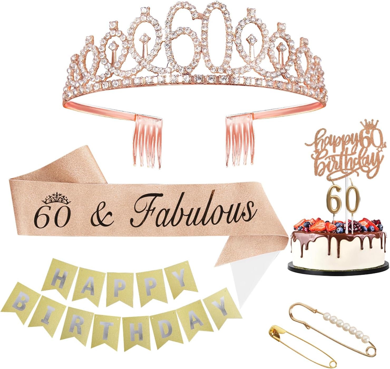 60th Birthday Sash and Tiara for Women 60 and Fabulous - Etsy
