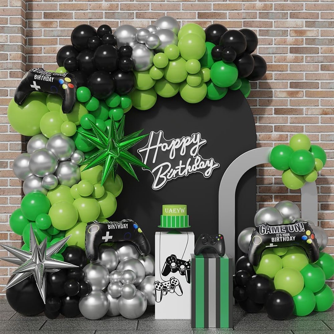 Video Game Balloon Garland Arch Kit, Game on Birthday Party Balloons ...