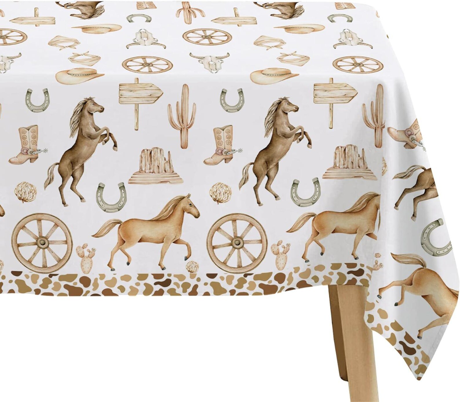 Western Cowboy Party Tablecloth 3 Pack, Disposable Wild West Cowboy ...