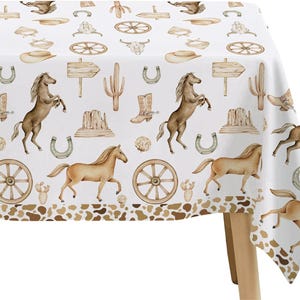 Western Cowboy Party Tablecloth 3 Pack, Disposable Wild West Cowboy ...