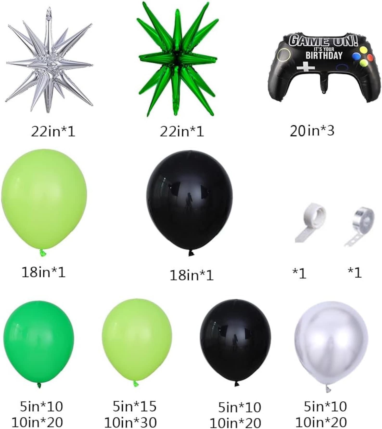 Video Game Balloon Garland Arch Kit, Game on Birthday Party Balloons ...