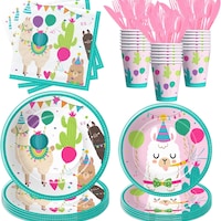 Llama Birthday Party Stickers or Favor Tags, Llama Birthday Decorations ...