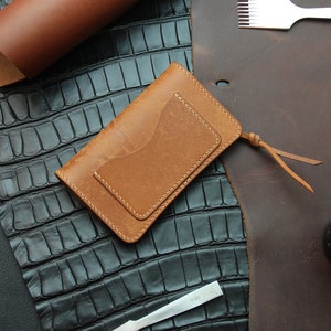 Leather Mini Trucker Wallet With A Ring for Chain or Lanyard Wallet for ...