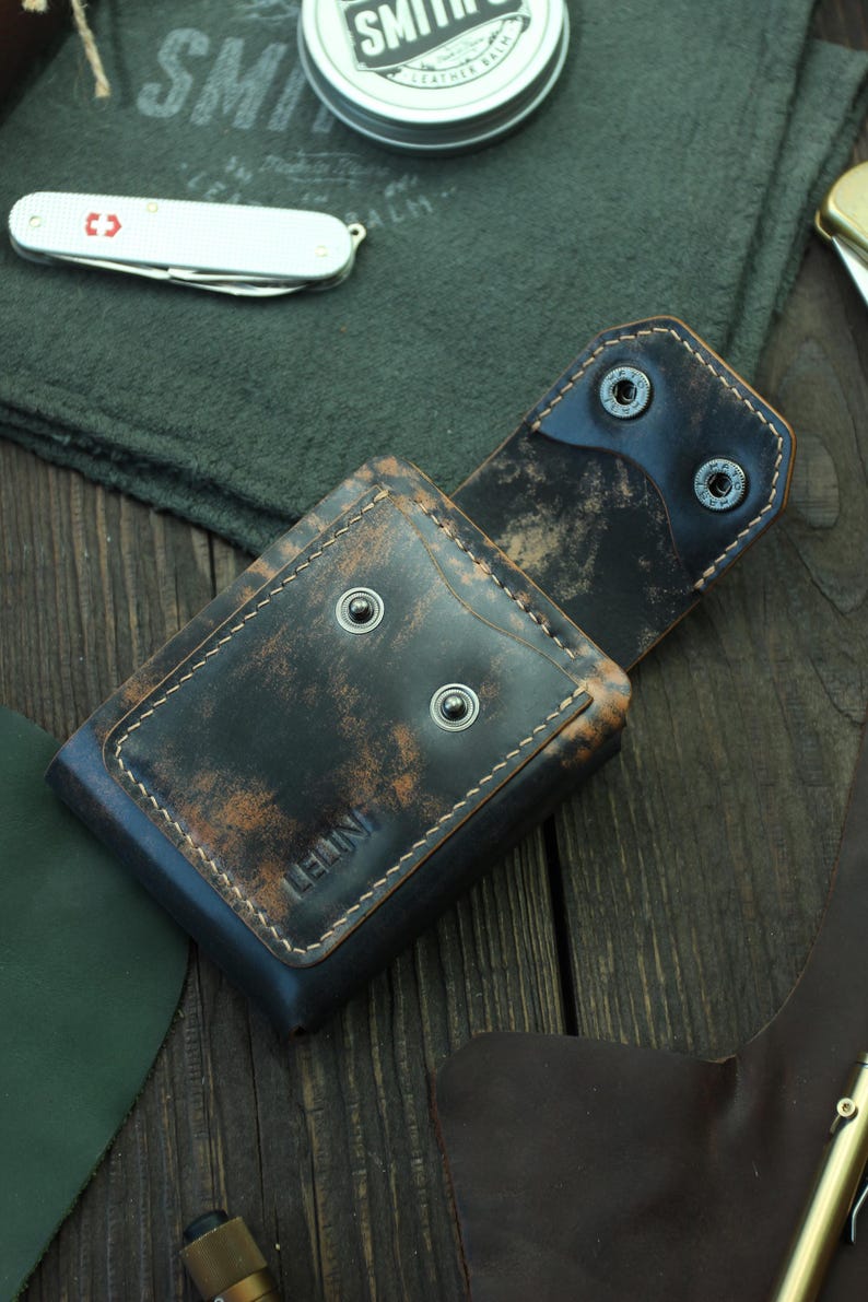 Shell Cordovan Minimalist Wallet – Handmade Leather EDC Wallet, Slim ...
