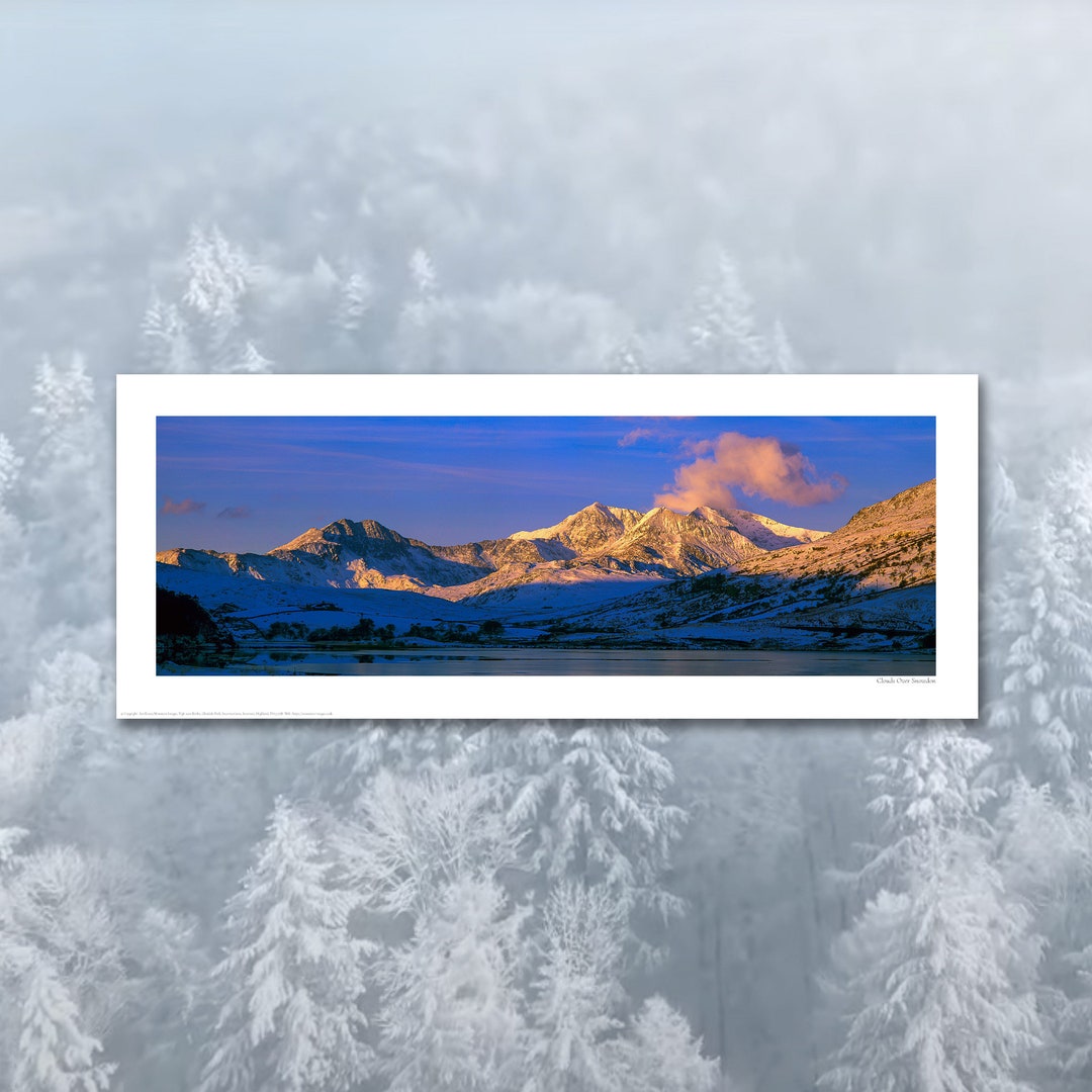 Snowdon Clouds Print the Snowdon Horseshoe Snowdonia Large Panoramic ...