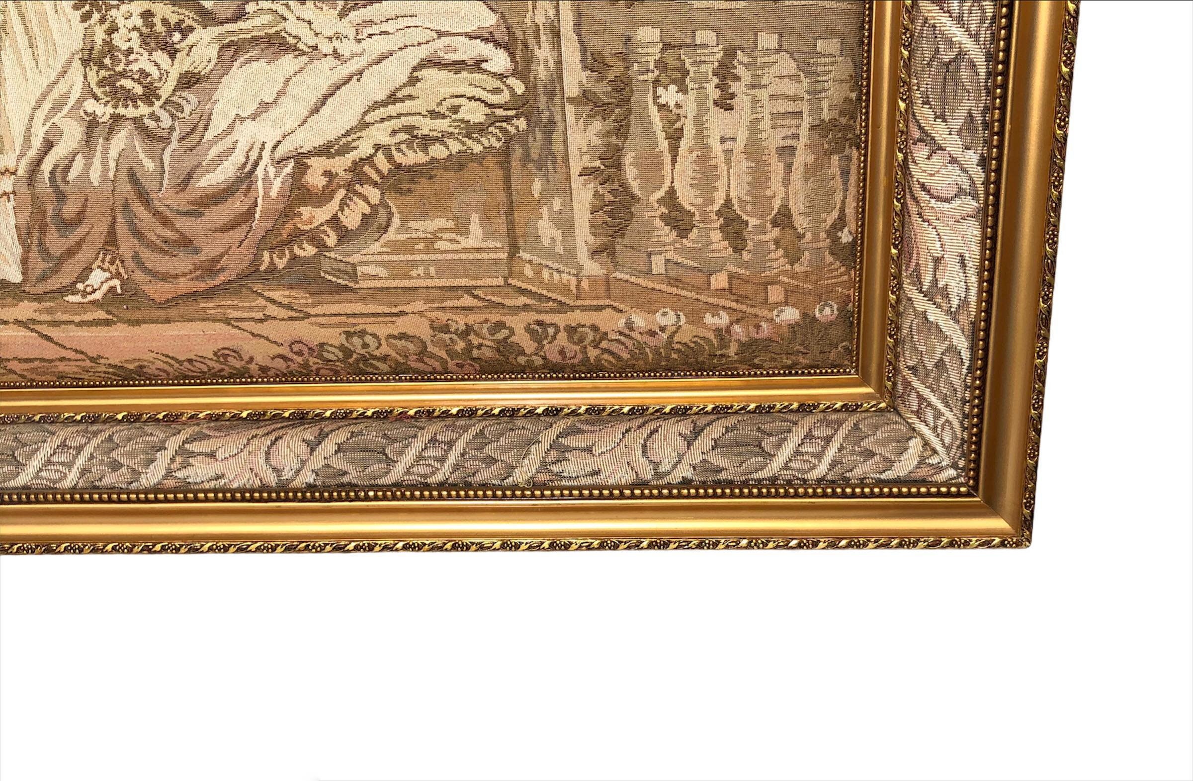 Large Vintage Framed Tapestry Wall Hanging - Etsy