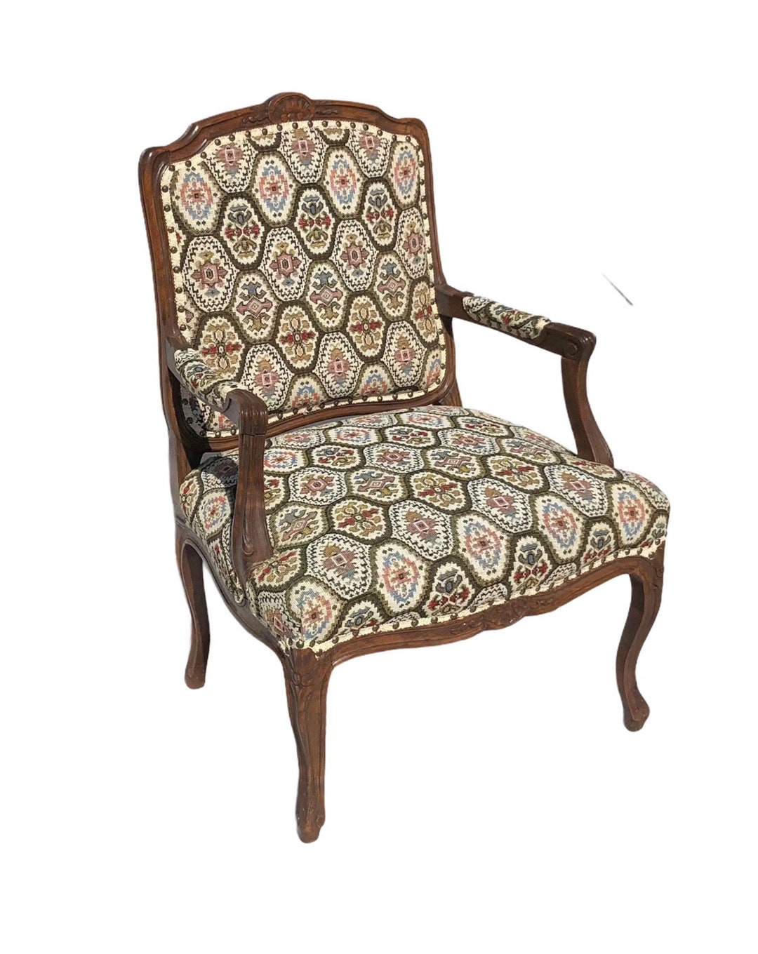 Louis VXI Style Upholstered Armchair - Etsy