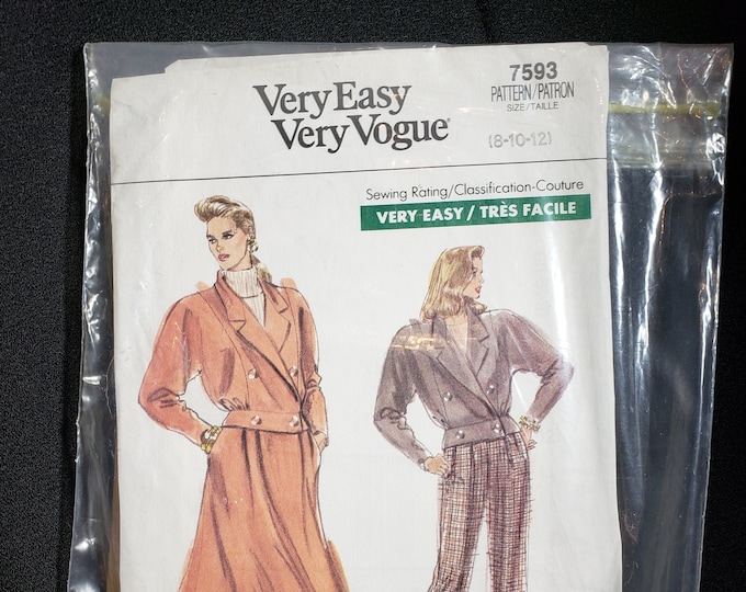 Vogue 7338 Rare Sewing Pattern, Unusual Dress, Womens 8-10-12 UNCUT FF ...