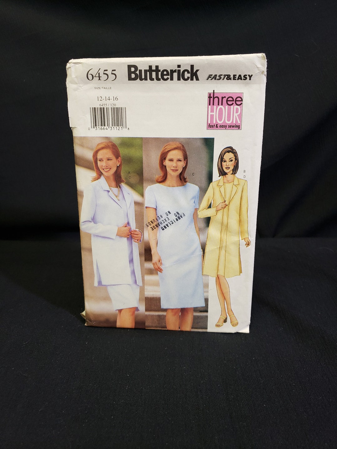 Butterick 6455 Sewing Pattern for Womens Jacket and Dress - Fast and ...