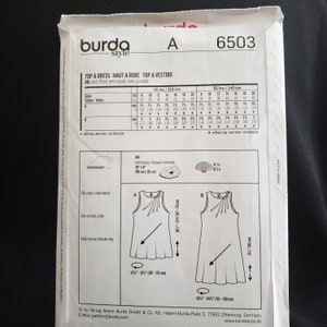 Burda 6503 Sewing Pattern for Semi Fitted, Bias Cut, Pleated Shoulder ...