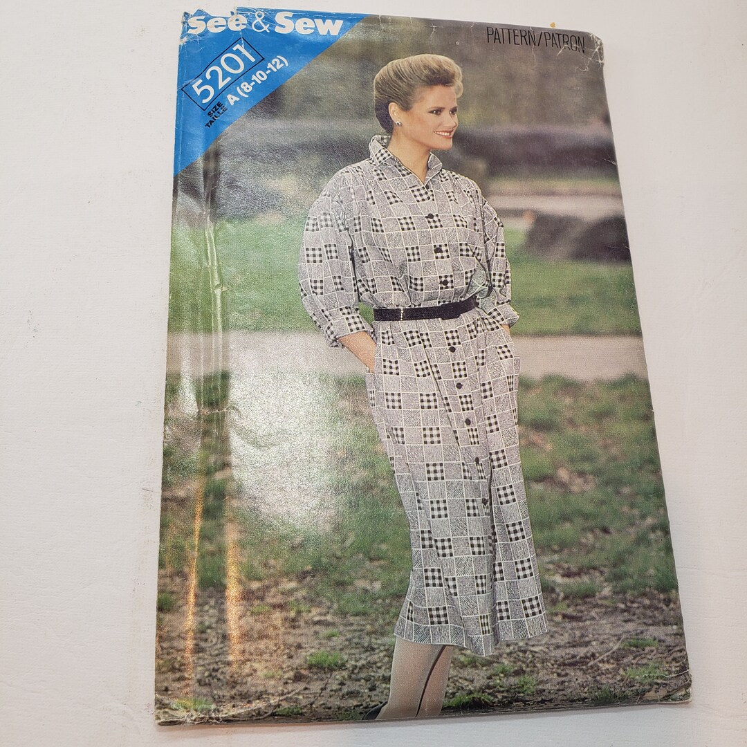 See & Sew 5201, Butterick 5201, Sewing Pattern, Loose Fitting A-line ...