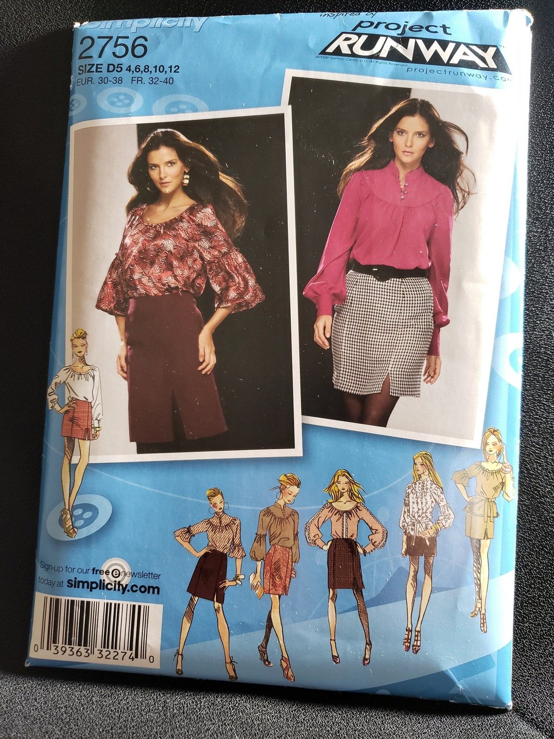 Simplicity 2756 Sewing Pattern for Misses Fitted Skirt in Two - Etsy