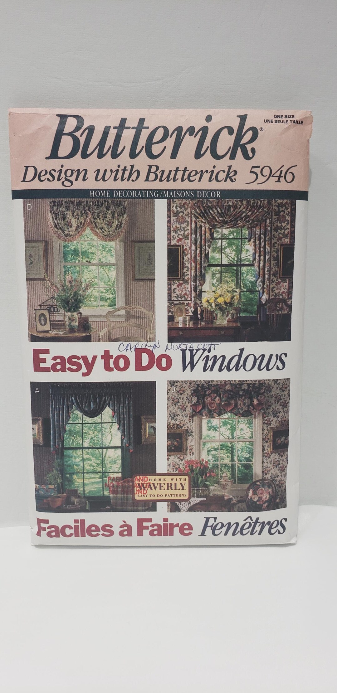 Butterick 5946 Sewing Pattern for Easy to Do Window Coverings - Waverly ...