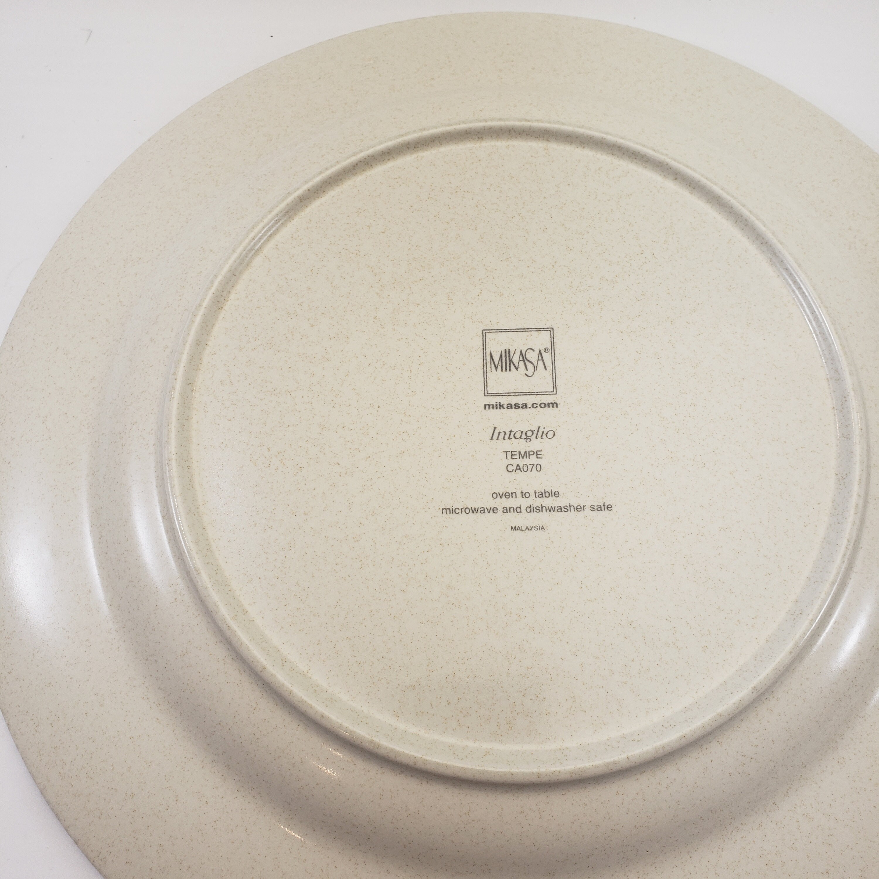 Mikasa Tempe Intaglio Stoneware Dinner Plates 11 Inches Lot of 2 Plates ...