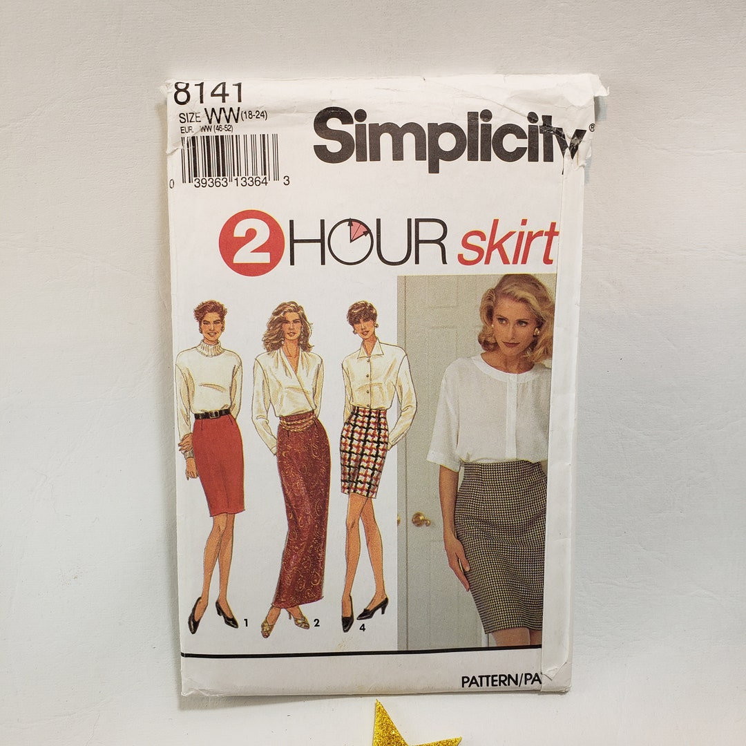 Simplicity 8141 Sewing Pattern Plus Size 2 Hour Skirt - Sizes 18-24 ...