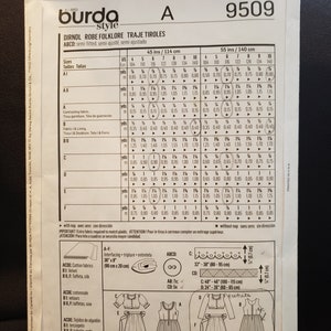 Burda 9509 Sewing Pattern for Oktoberfest Dress, Top and Apron, Drindl ...