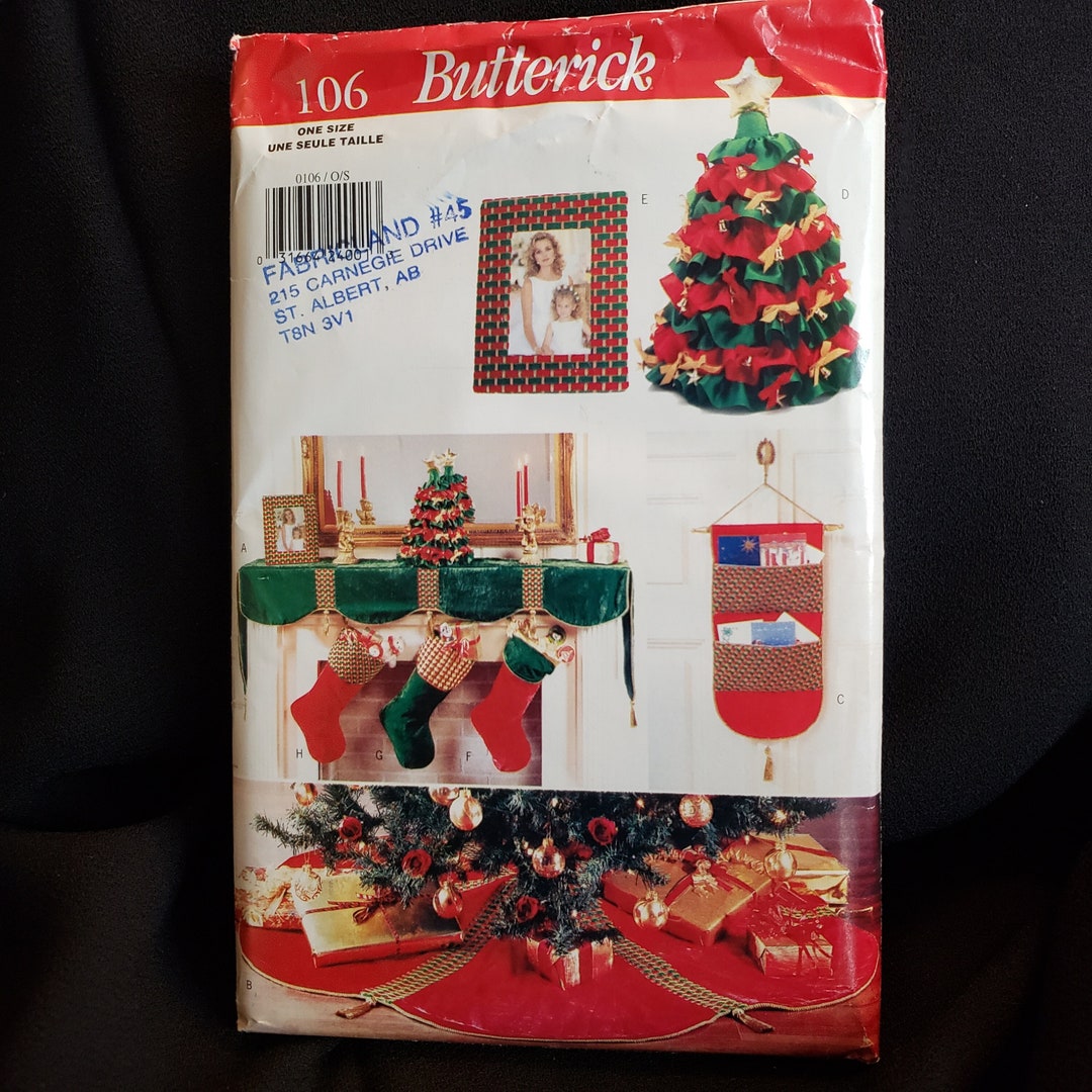 Butterick 106 Sewing Pattern for A Pinwoven Christmas - Mantel Cover ...