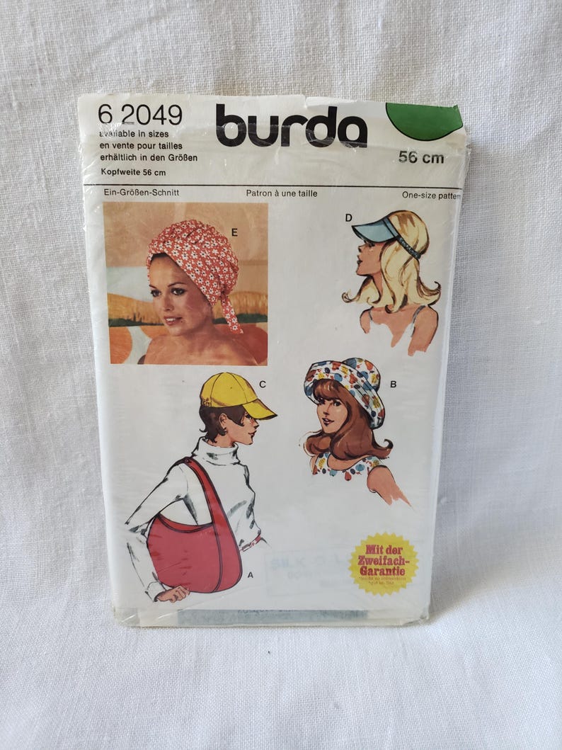 Burda 6 2049 Sewing Pattern for Hats, Turban and Head Covers CUT ...