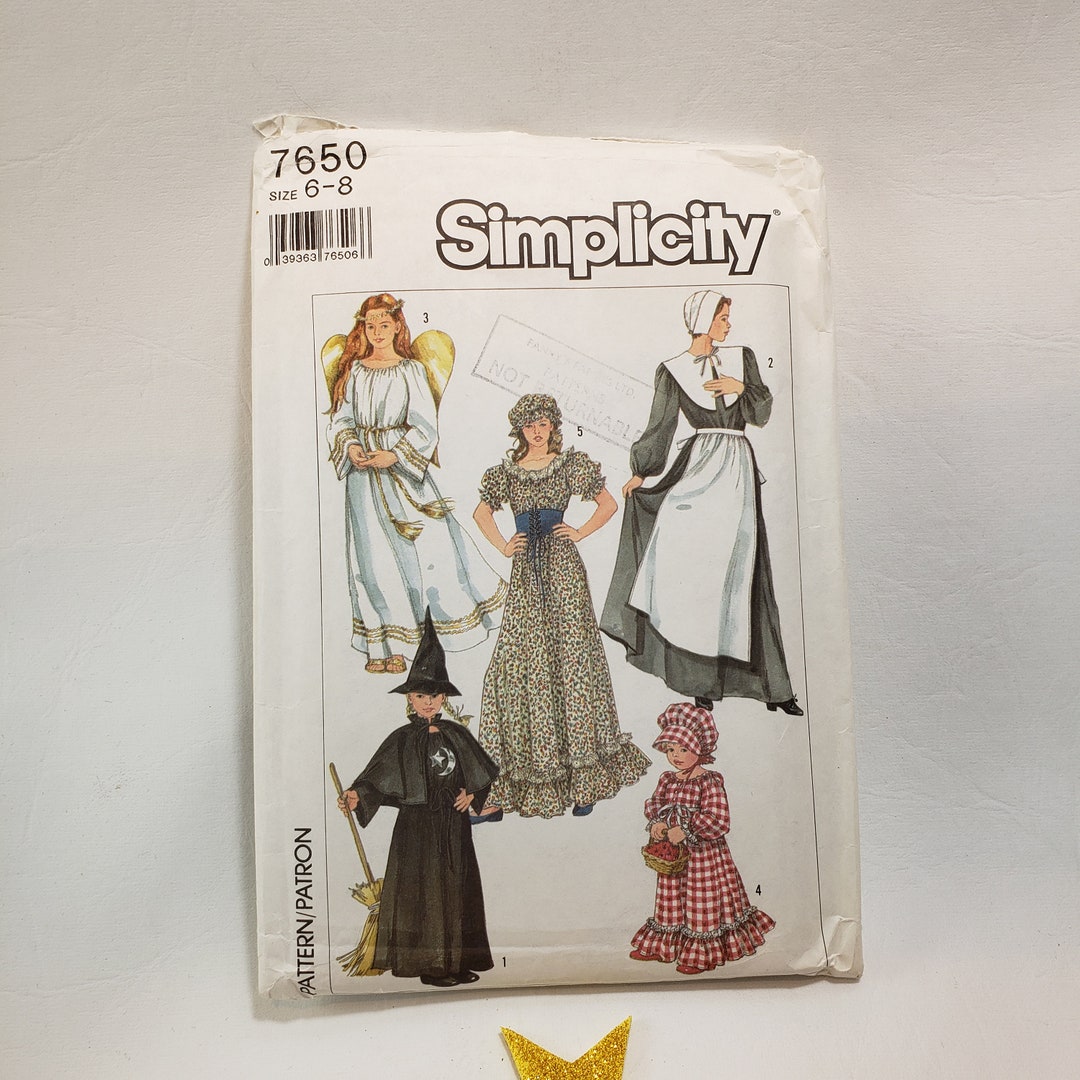 Girls' Halloween or Stage Costumes for Angel, Witch, Puritan Pilgrim ...