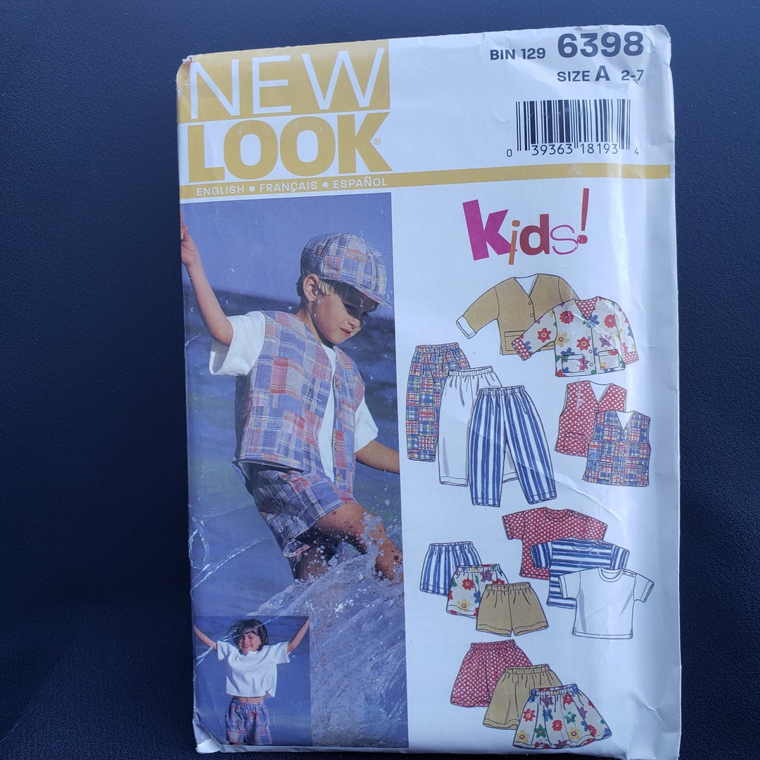 New Look 6398 Sewing Pattern for Kids Jacket, Vest, Pants T-shirt ...