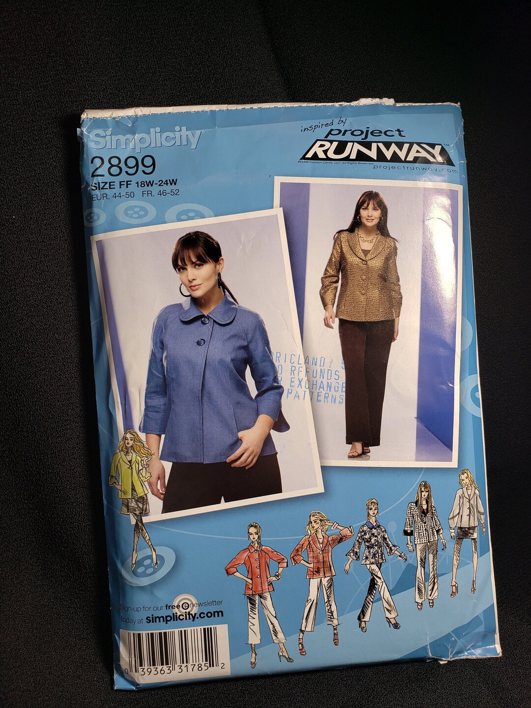 Simplicity 2399 Sewing Pattern for Swing Type Jacket With Sleeve and ...