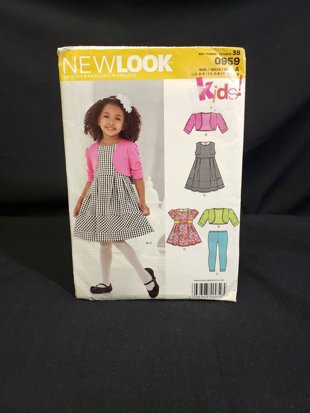 New Look 0959 Sewing Pattern Kids! Two Dress Styles, Bolero Jacket and ...