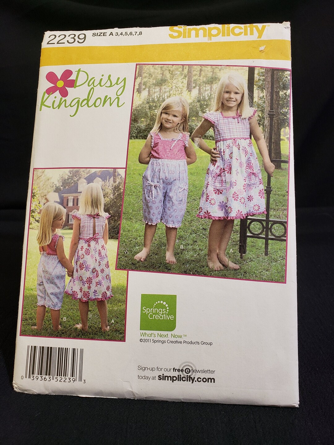 Simplicity 2239 Sewing Pattern for Girls Dress and Romper Very Cute ...