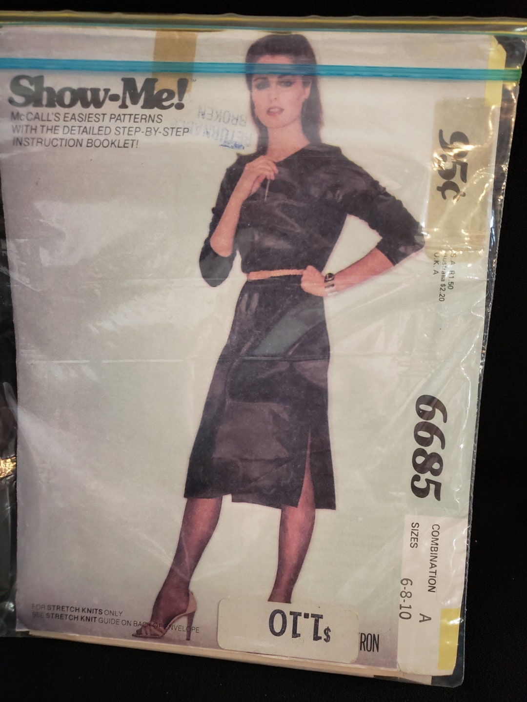 Mccall's 6685 Sewing Pattern for Knit Dress, Simple Classic Lines, A ...