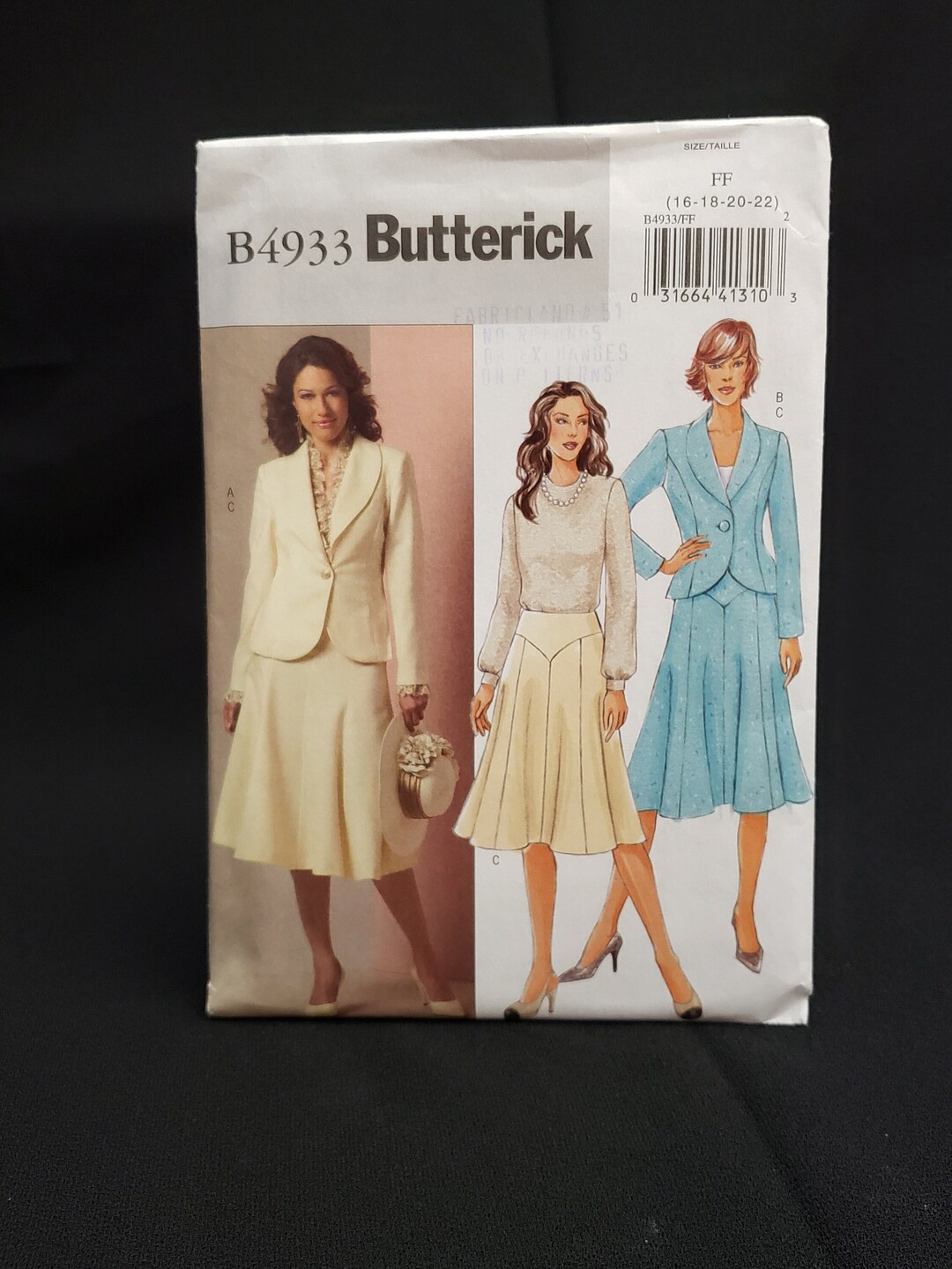 Butterick 4933 Sewing Pattern for Women's Party/formal Suit - Skirt and ...