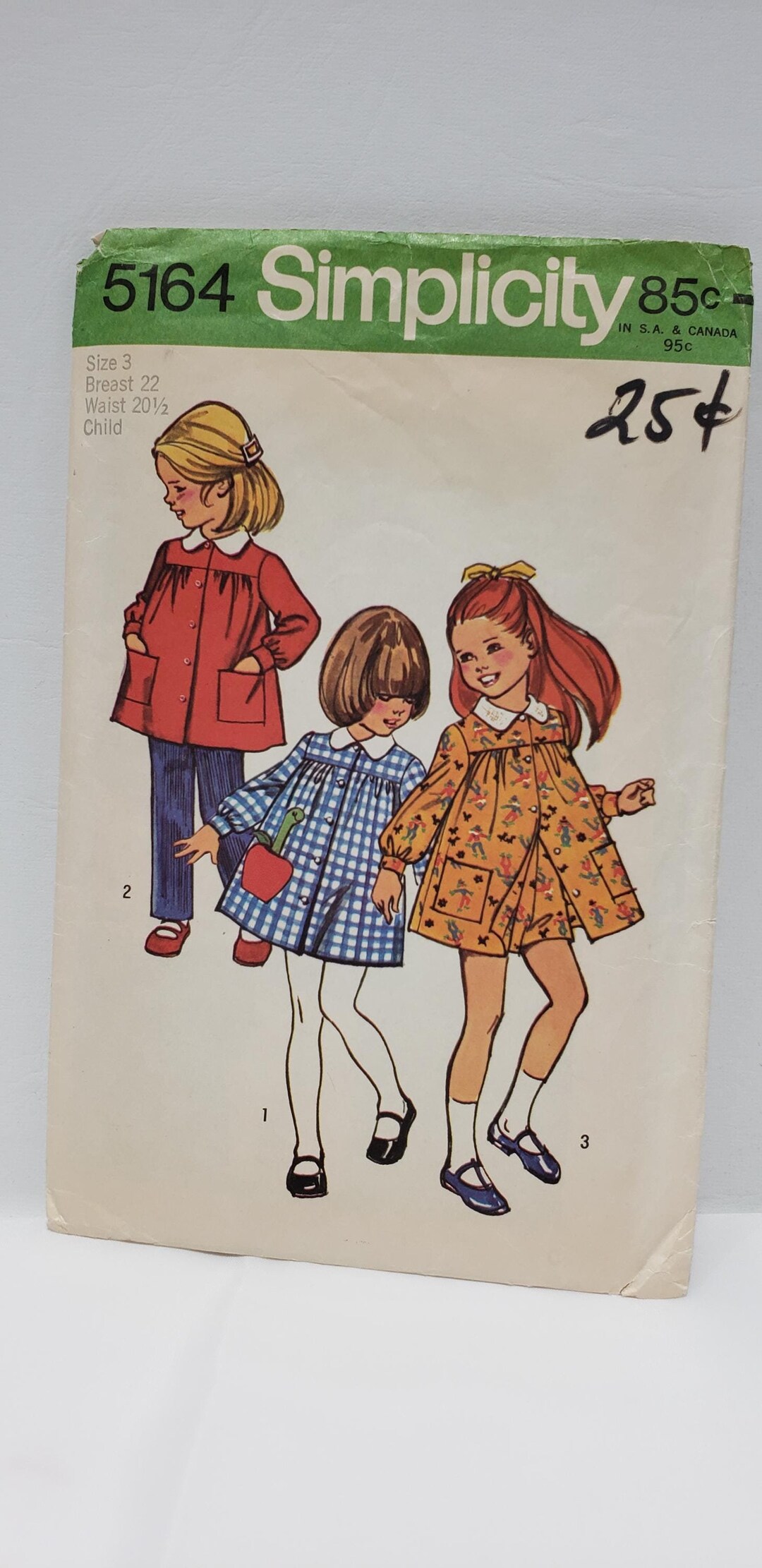 Simplicity 5164 Girls' Smock Pants Dress and Shorts Vintage 70s CUT ...