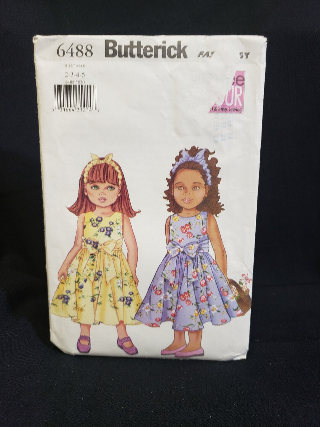 Butterick 6488 Mädchen Sonntag Kleid für besondere Anlässe Gr. 52 UNCUT ...