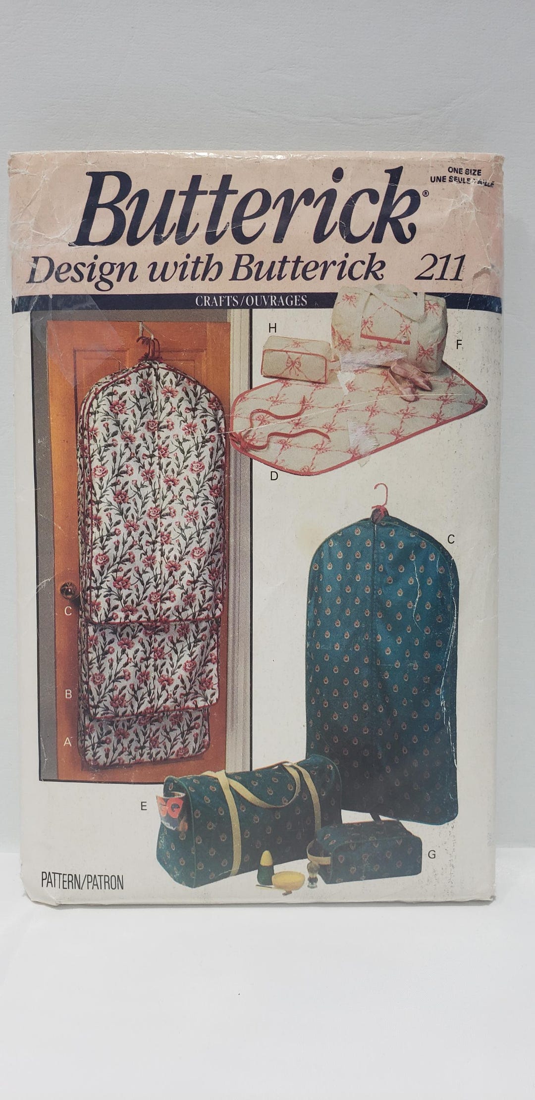 Butterick 211, Sewing Pattern for Wardrobe Bag, Duffle Bag, Totes ...