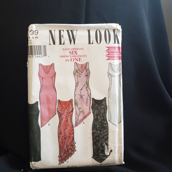New Look 6039 Sewing Pattern for 6 Dress Versions V-neck | Etsy