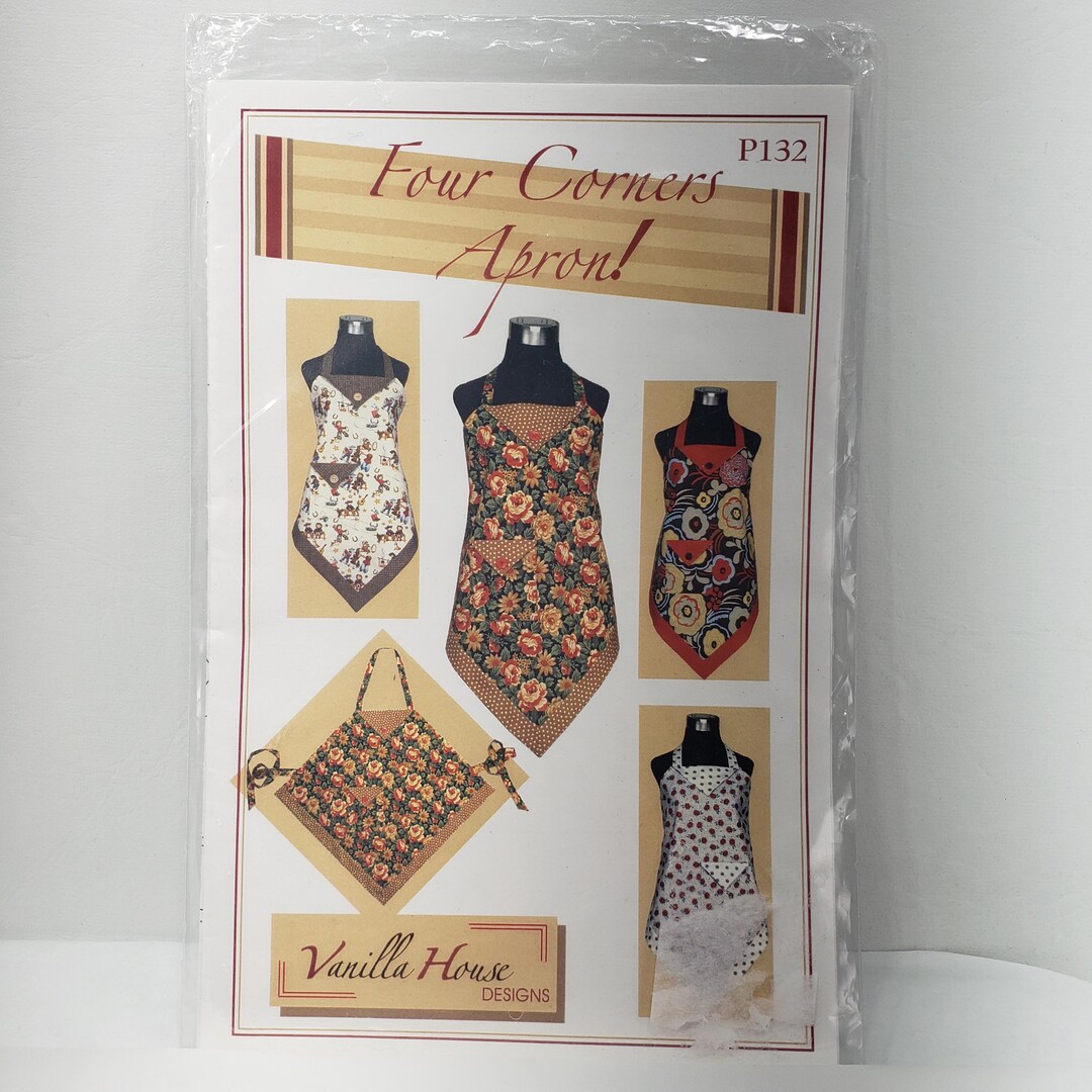 Four Corners Apron, Vanilla House Apron Pattern, Quick & Easy to Make ...