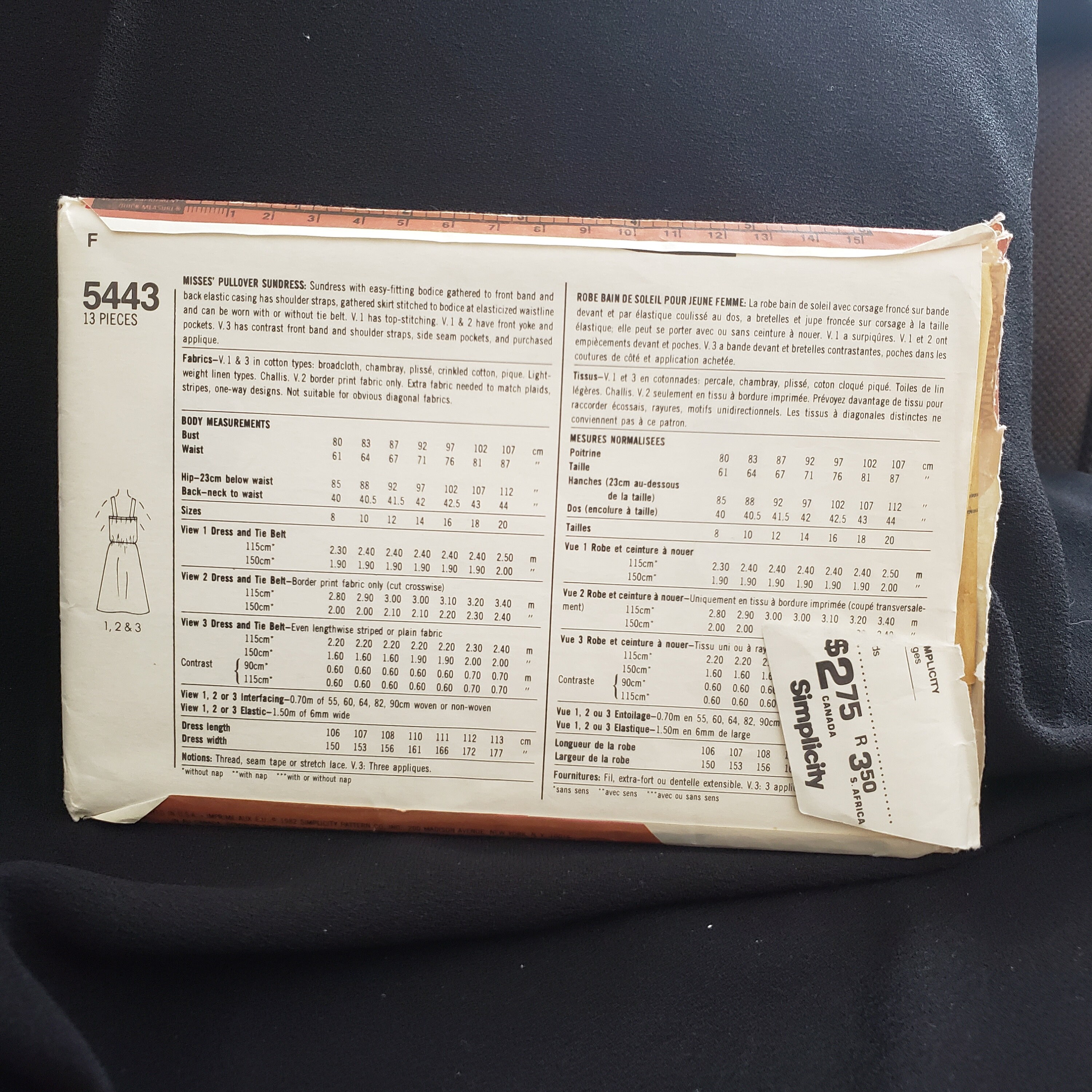 Simplicity 5443 Sewing Pattern for Misses Pullover Summer Dress ...