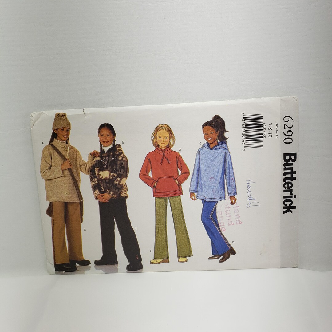 Butterick 6290 Sewing Pattern UNCUT FF Size 7-8-10 Vintage 1999 Child ...